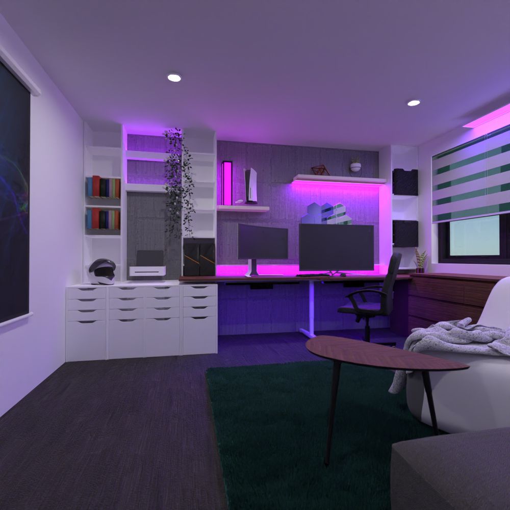 Quarto gamer: Dicas para um interior de quarto gamer - Planner 5D