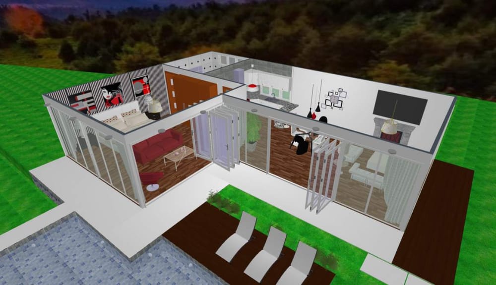 Plantas de casas modernas de um e dois andares | Planner 5D