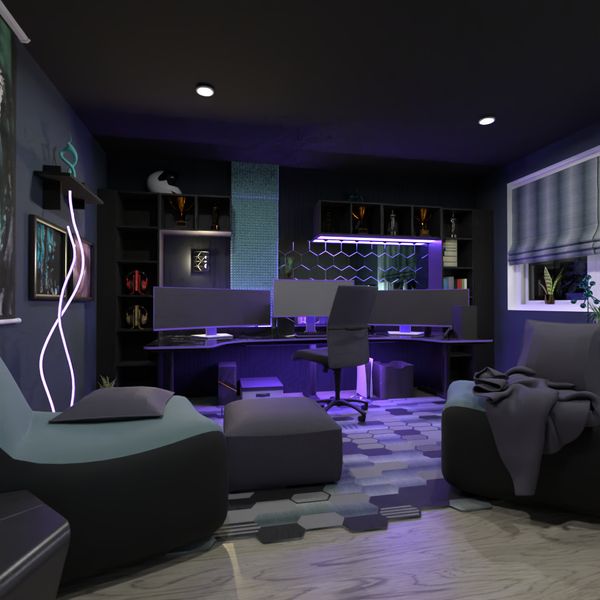 Quarto gamer: Dicas para um interior de quarto gamer - Planner 5D