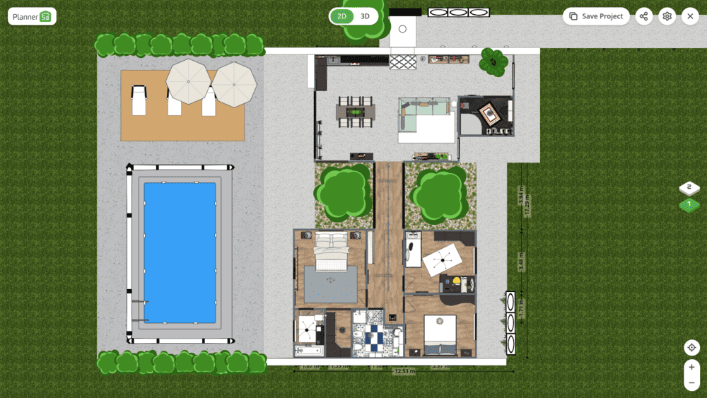 Plantas de casas com 3 quartos | Planner 5D