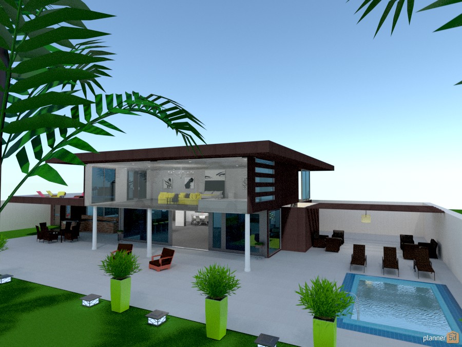 Large Modern House House Ideas Planner 5D